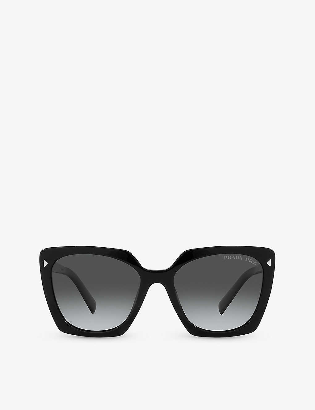 PRADA Square-Frame Acetate Sunglasses in BLACK | Endource