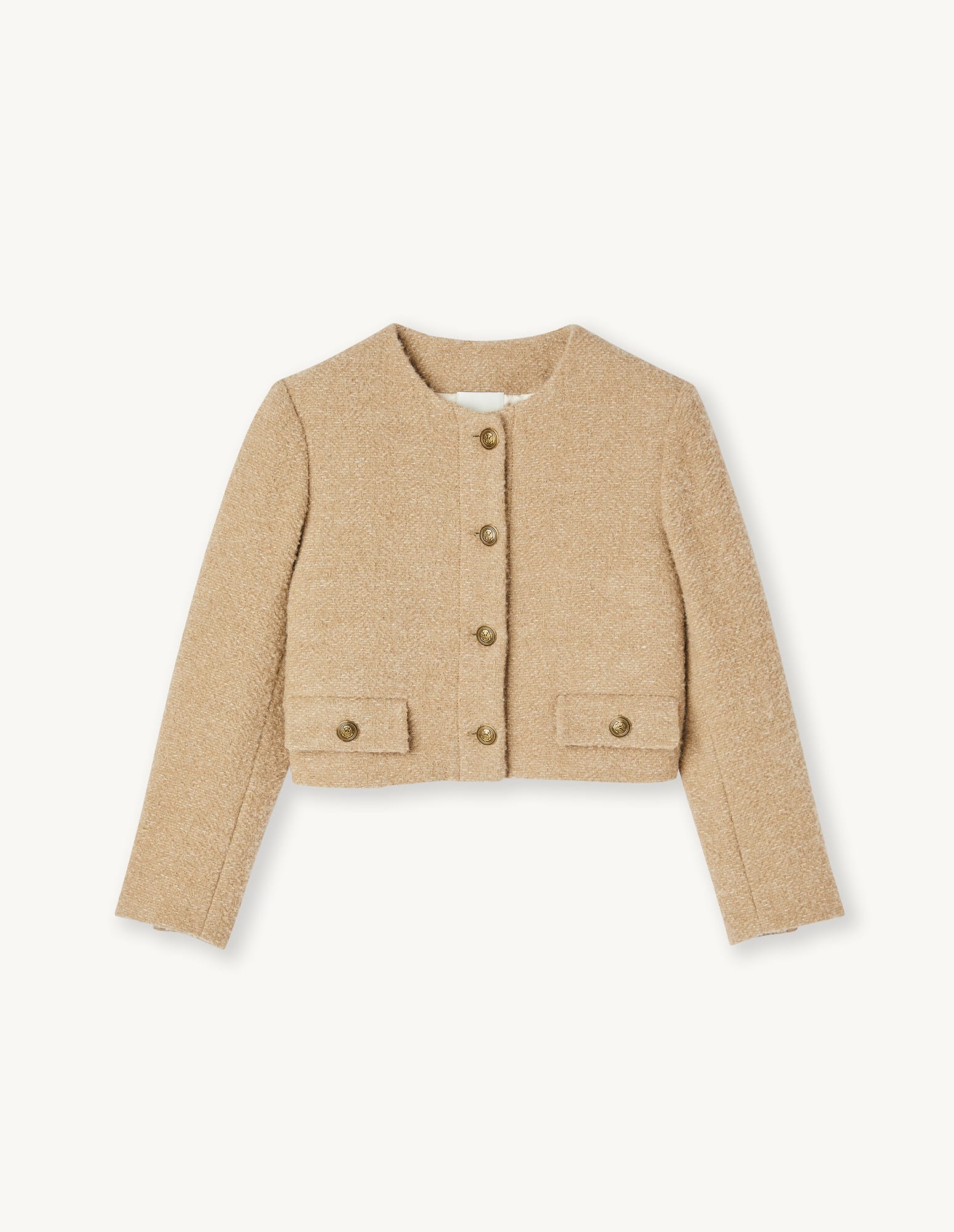 SANDRO Tweed jacket in Sand | Endource