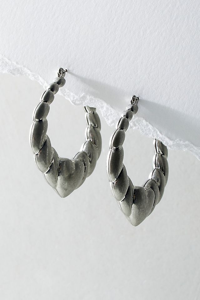 FREE PEOPLE Artifact Hoops in Silver | endource