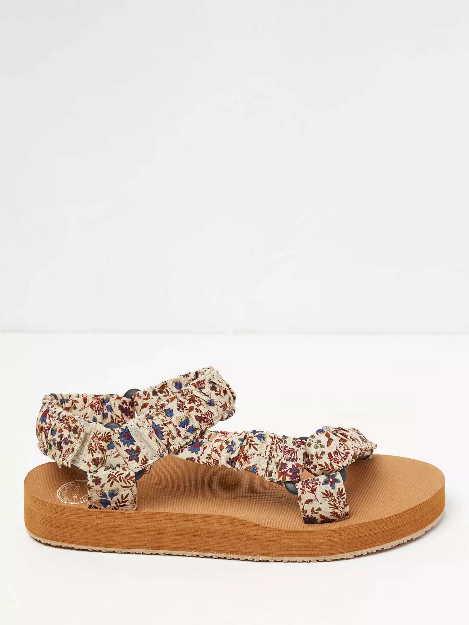FATFACE Floral Walking Sandals in Tan | endource