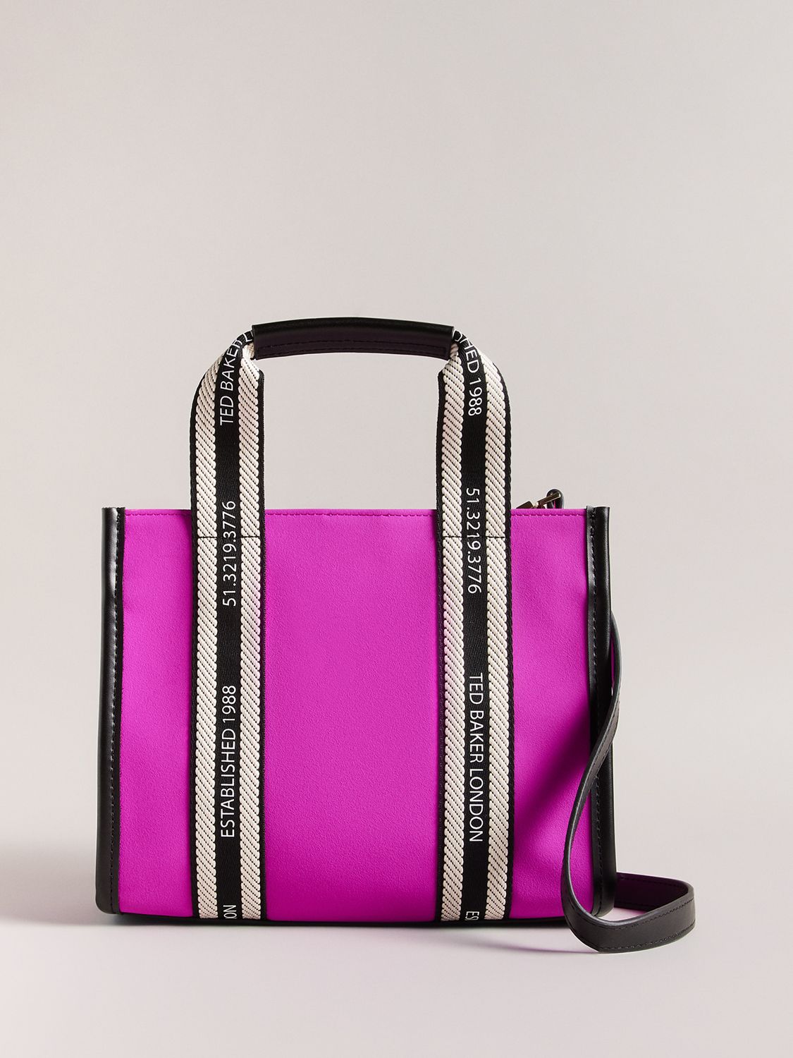 TED BAKER Georjea Webbing Canvas Small Tote | endource