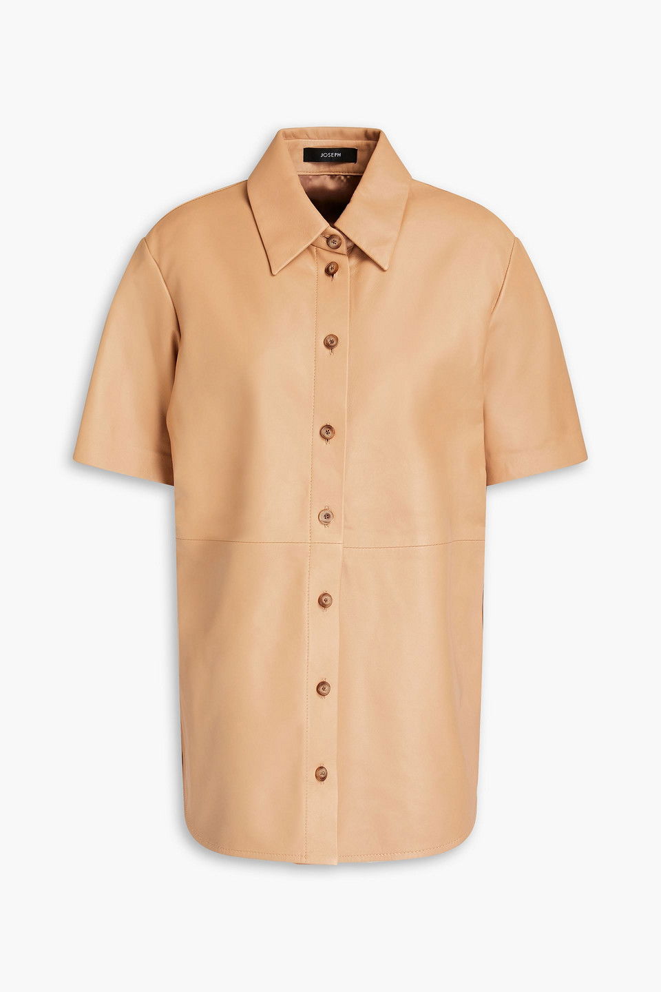 JOSEPH Bruni Leather Shirt in Neutral | Endource