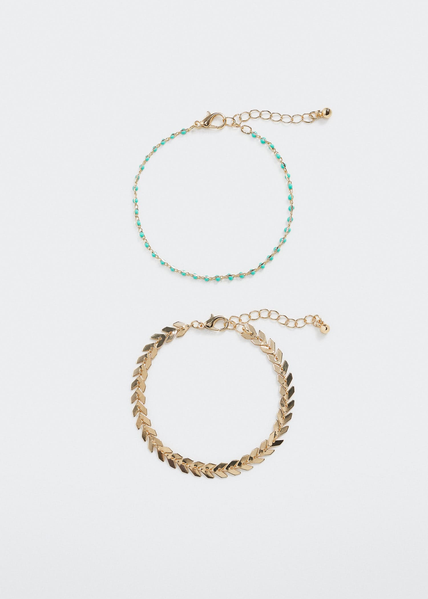 MANGO Beads Bracelets 2 Pack in Gold | endource