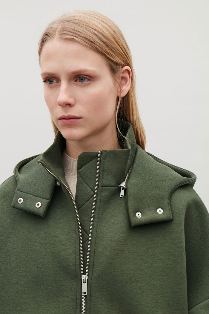 COS Drawstring Padded Jacket with Hood | endource