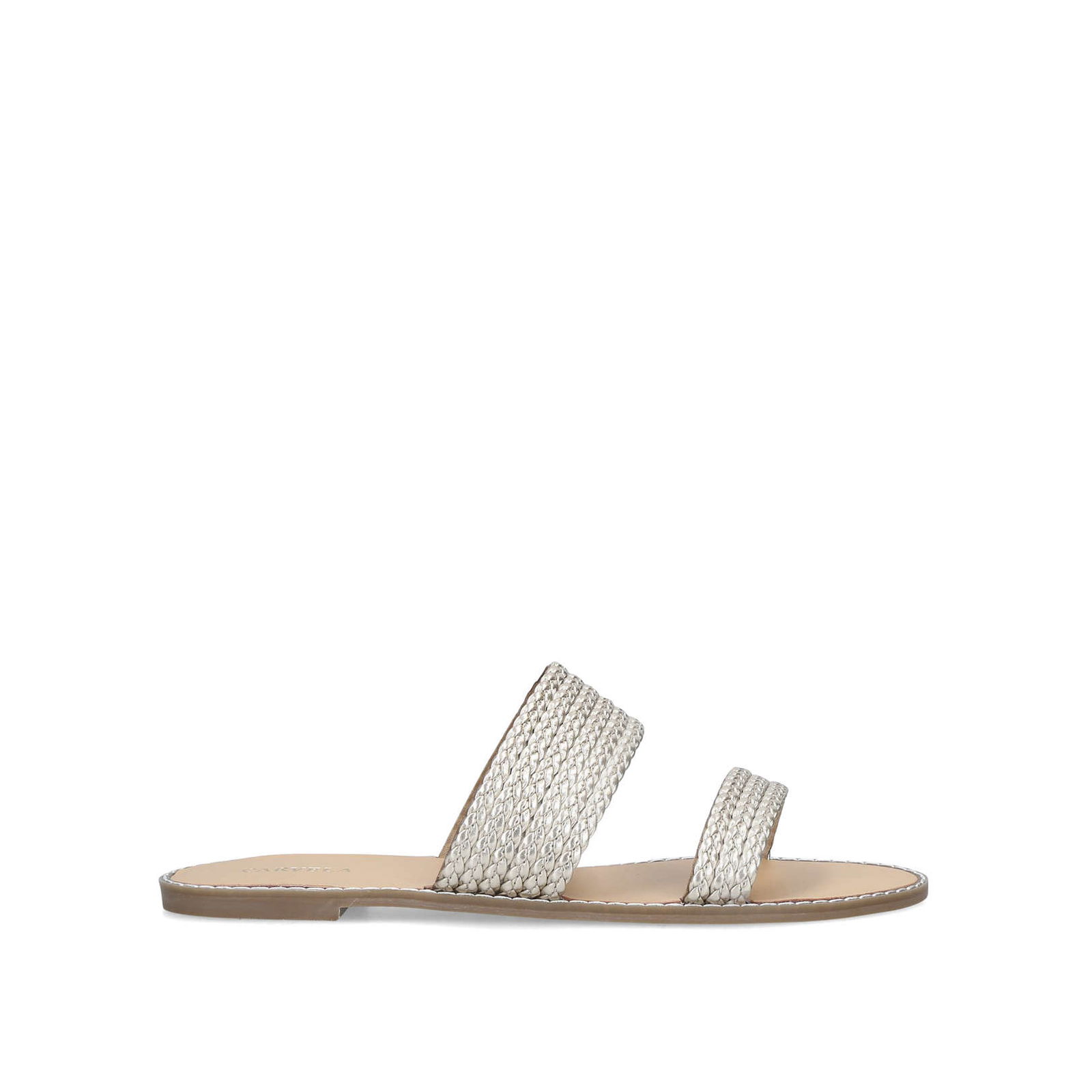 CARVELA Axe Gold Woven Sliders | endource
