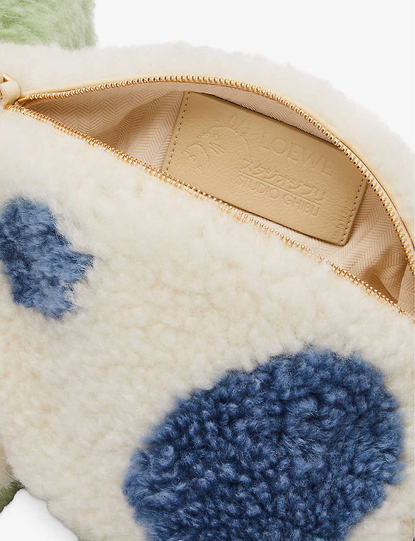 LOEWE Loewe x Howl's Moving Castle - Cow Shearling And Leather Shoulder ...