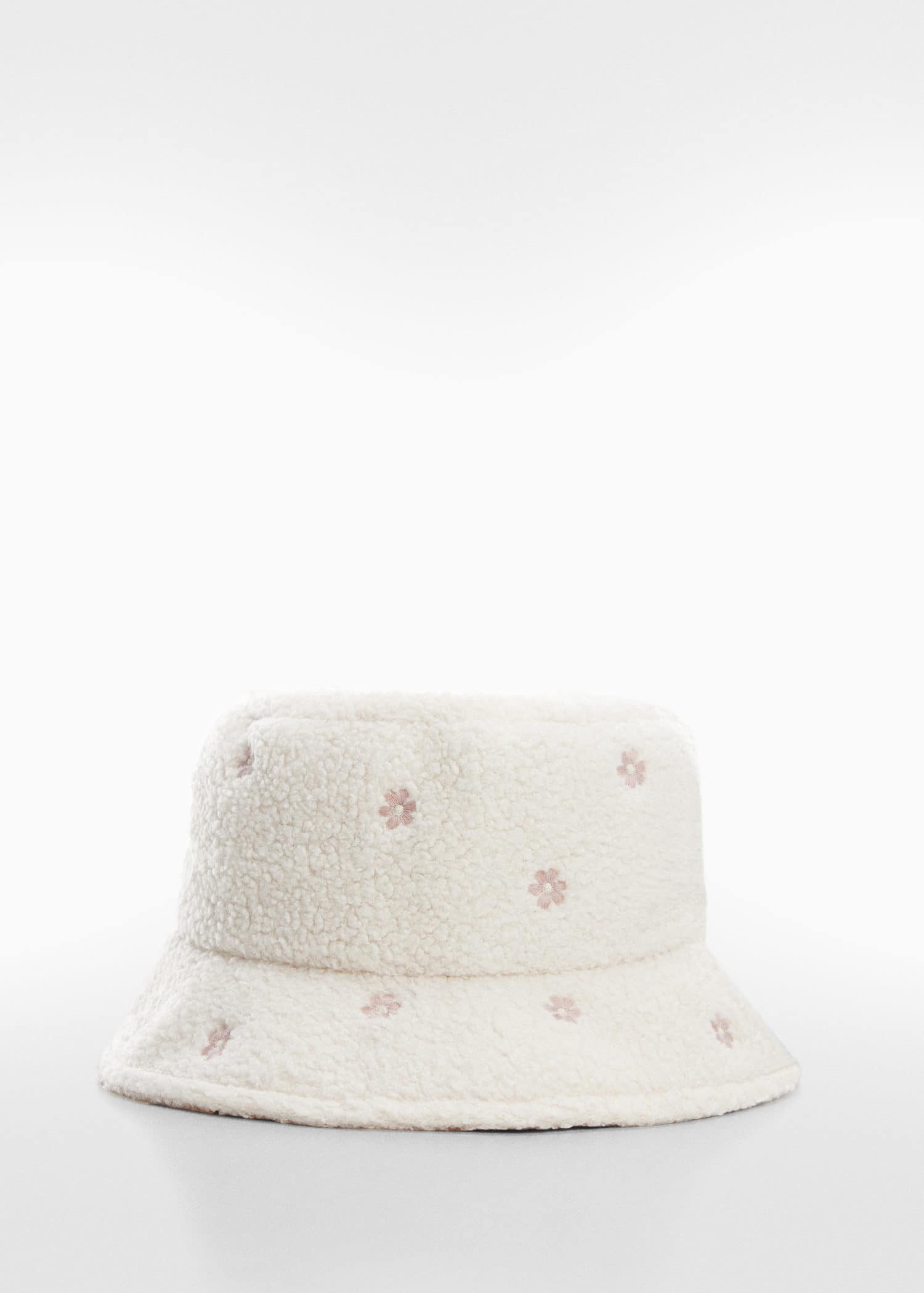 MANGO Shearling Bucket Hat in Ecru | endource