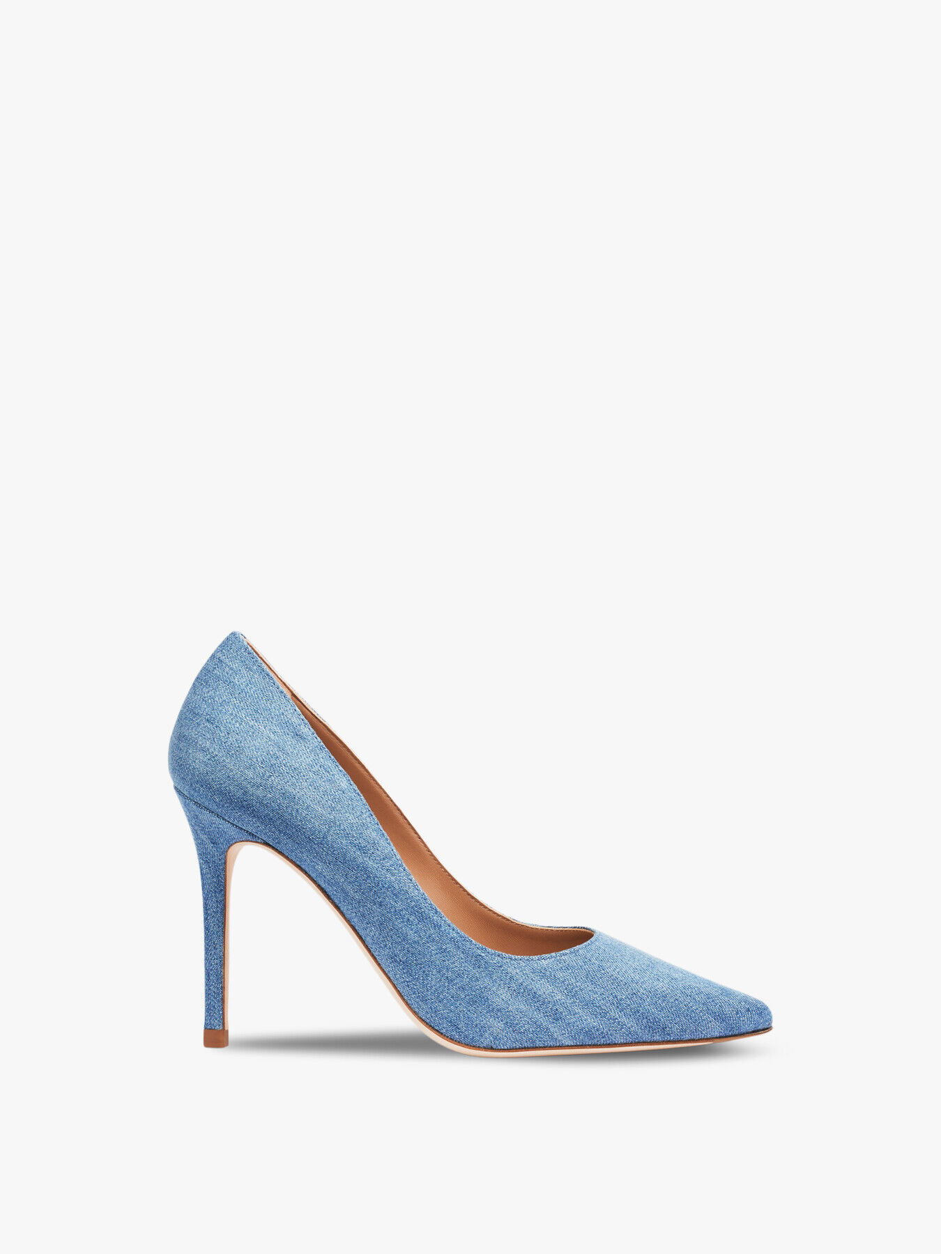 L.K. BENNETT Fern Denim Pointed Toe Courts in Blue | Endource