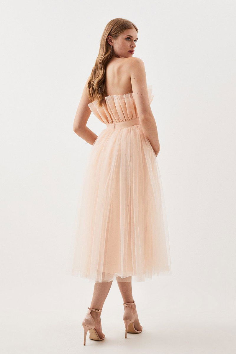 KAREN MILLEN Karen Millen x Lydia Millen - Petite Corseted Tulle Woven ...