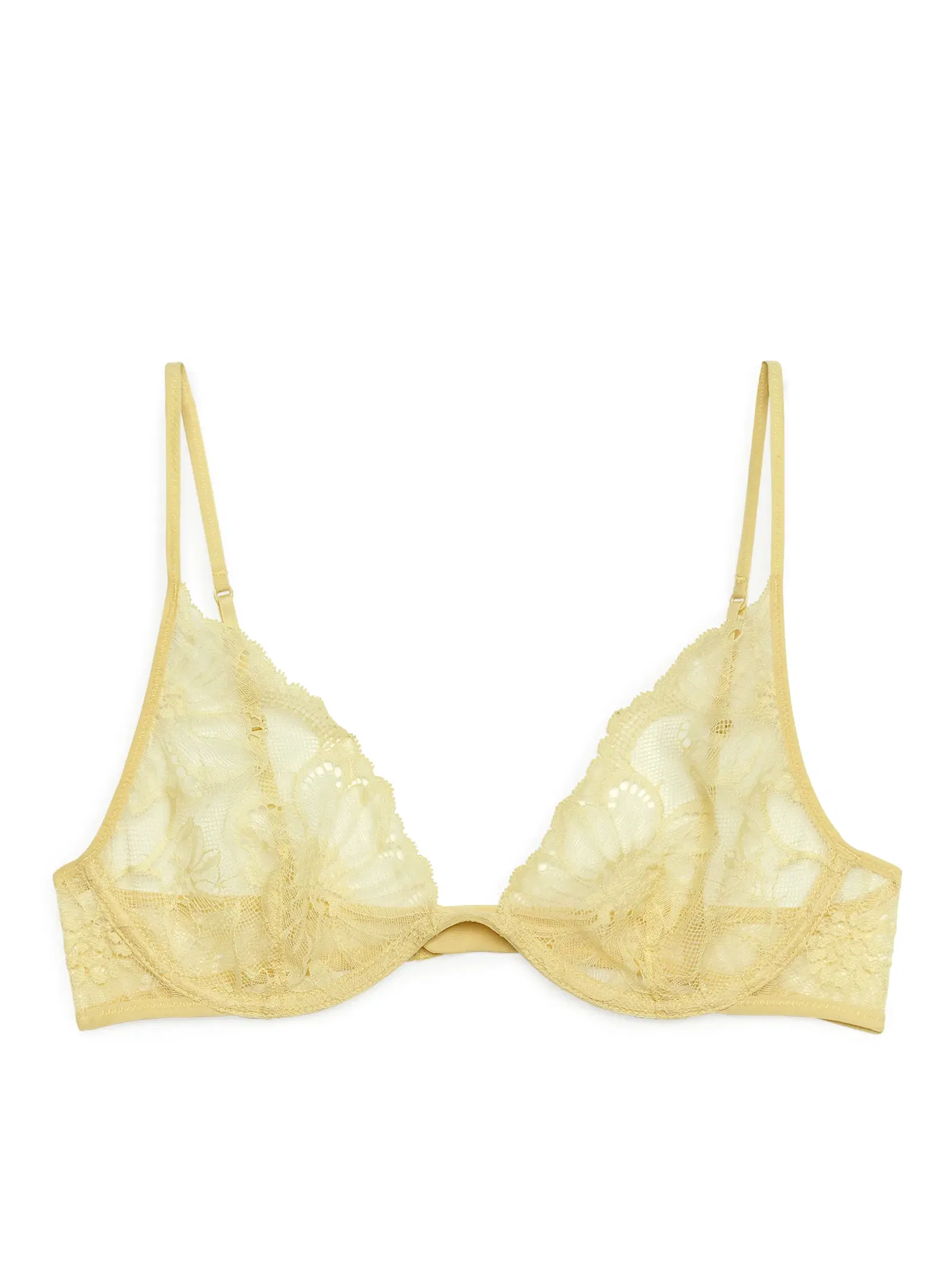 Arket Lace Wire Bra In Yellow Endource