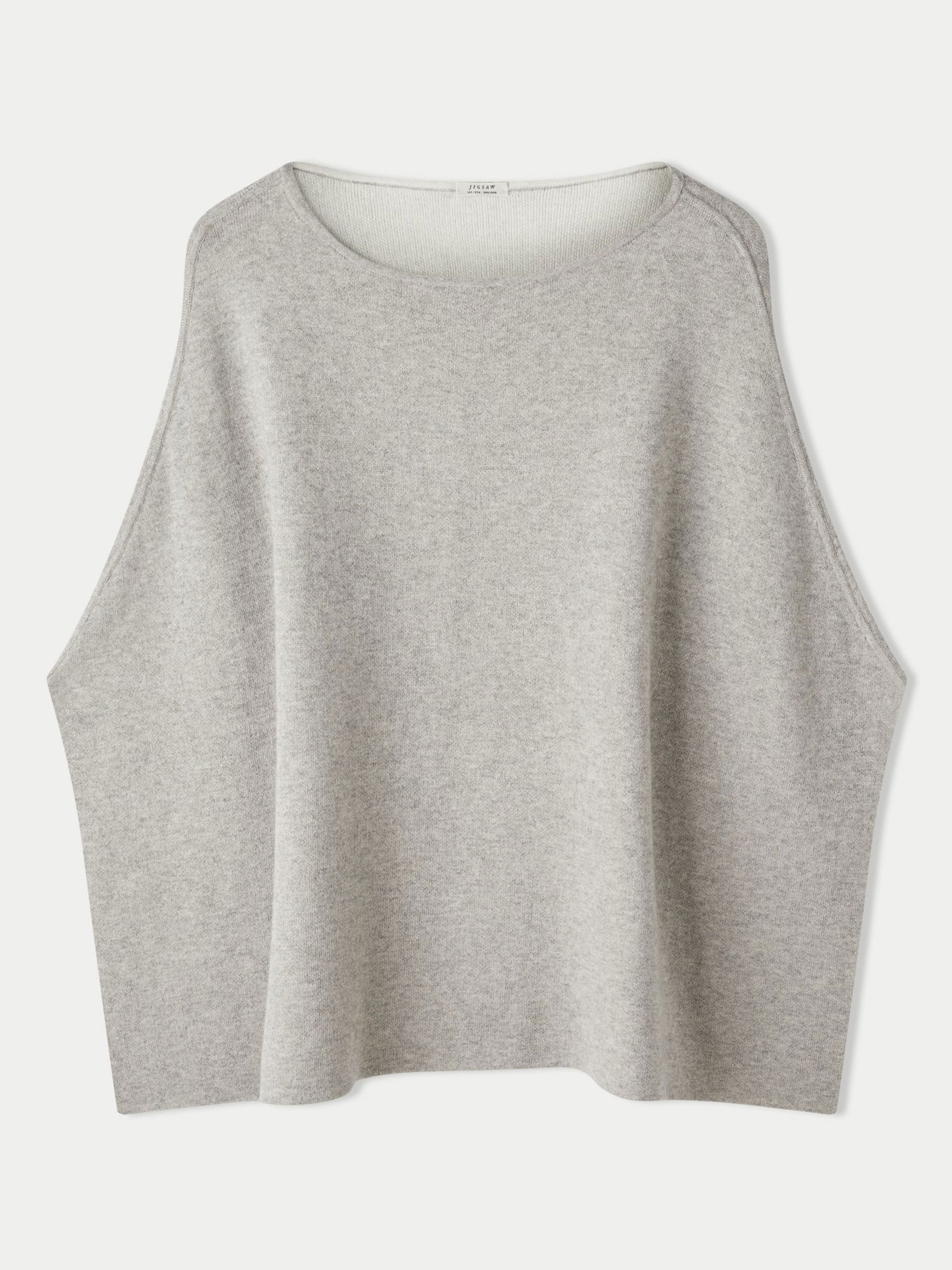 JIGSAW Wool Blend Reversible Poncho in Grey | endource