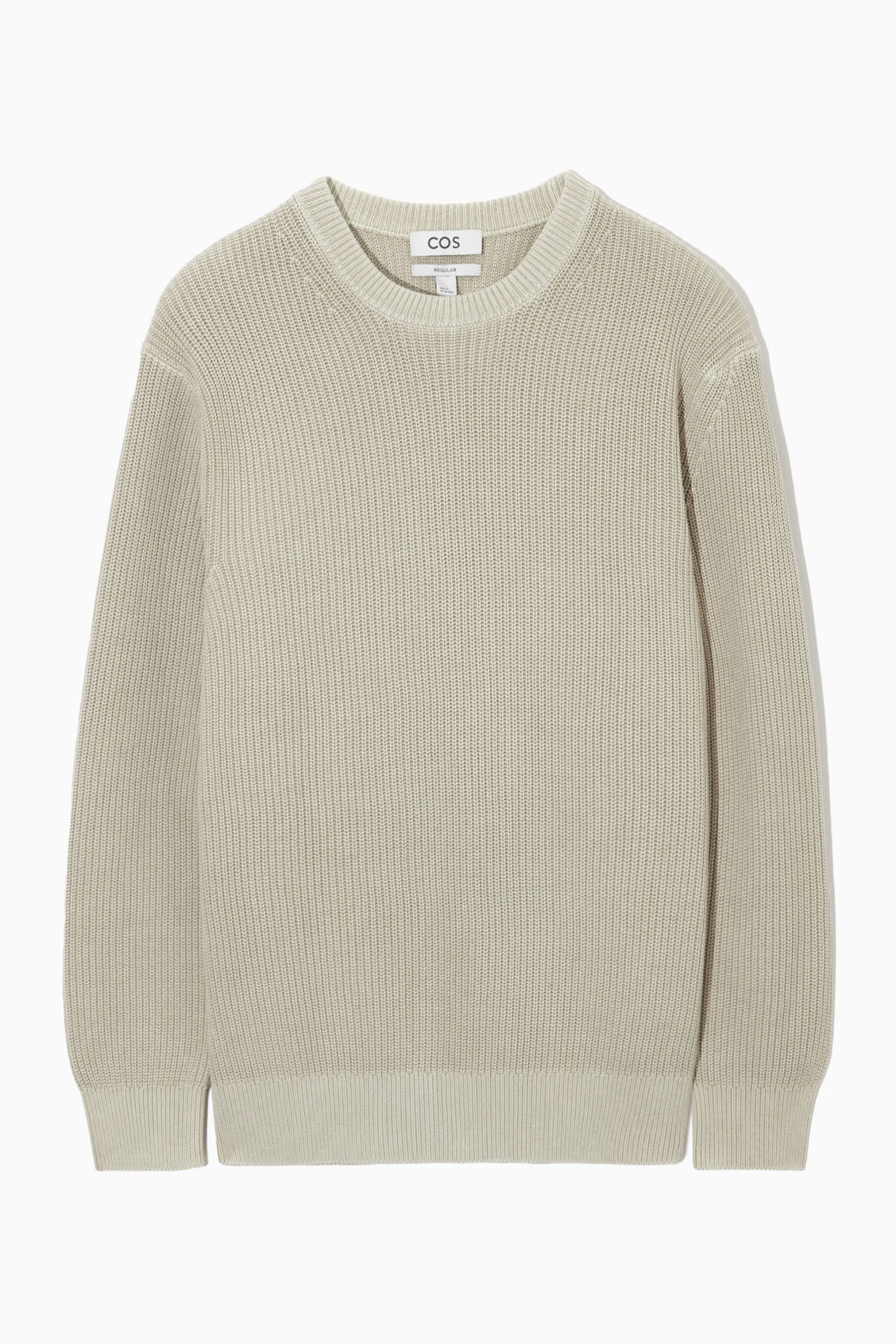 COS Stone-Washed Knitted Jumper in STONE | endource