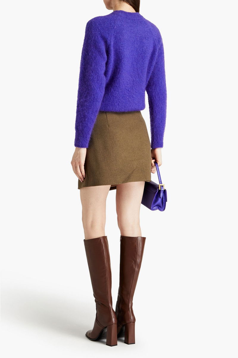 SANDRO Ramses Mohair-Blend Sweater in Purple | Endource