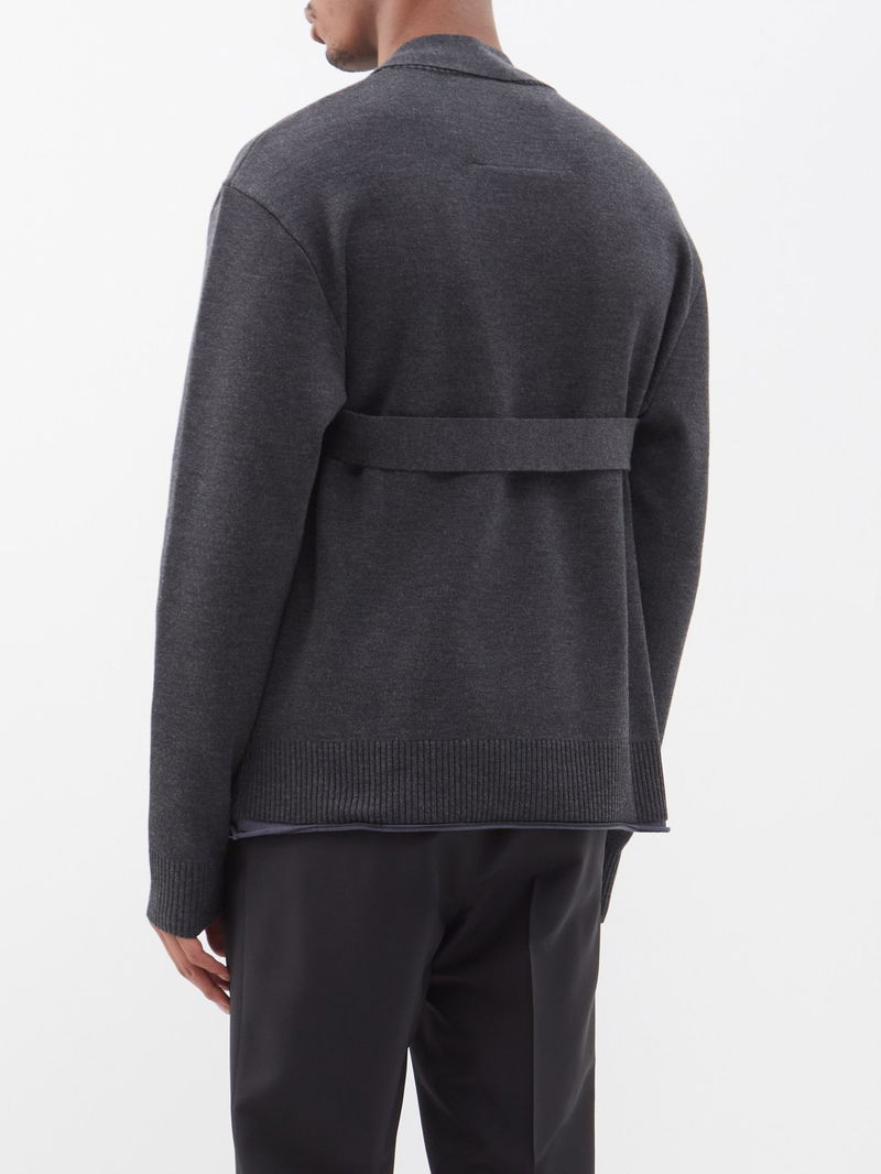 GIVENCHY U Lock Harness Wool-Blend Sweater in Grey | endource