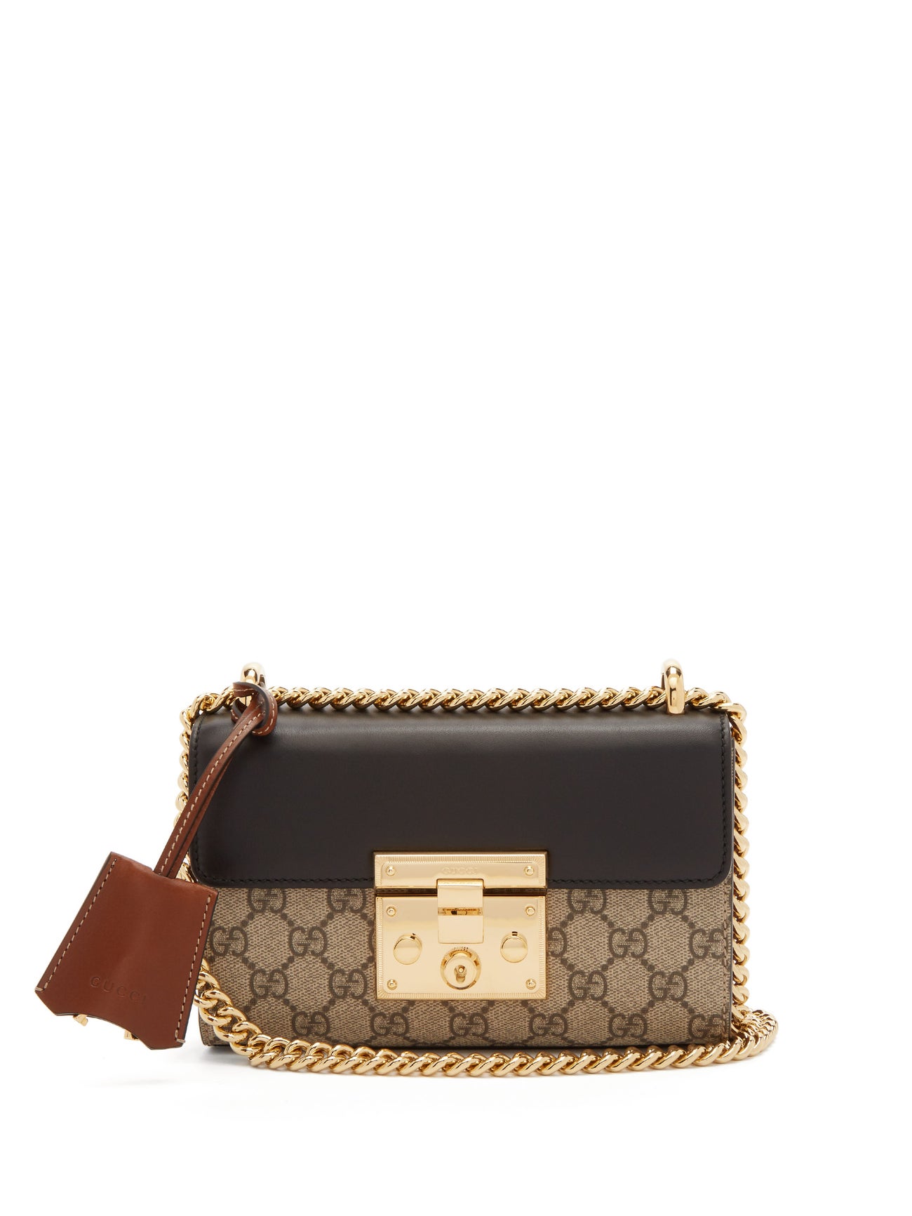 GUCCI Push-Lock GG Supreme Small Cross-Body Bag in Grey | Endource