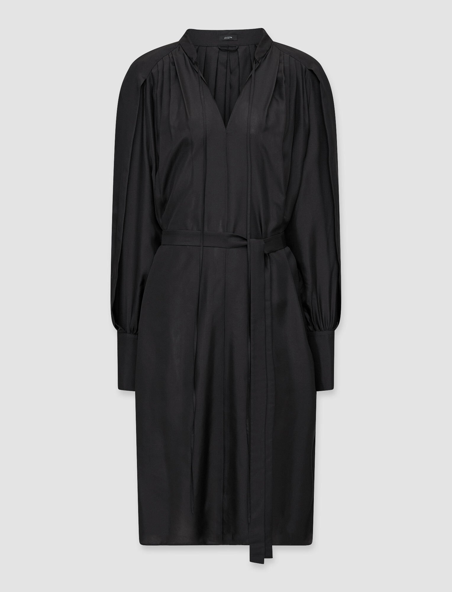 JOSEPH Silk Habotai Dewar Dress in Black | Endource