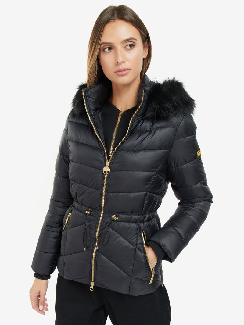 BARBOUR Island Quilted Jacket in Black | Endource