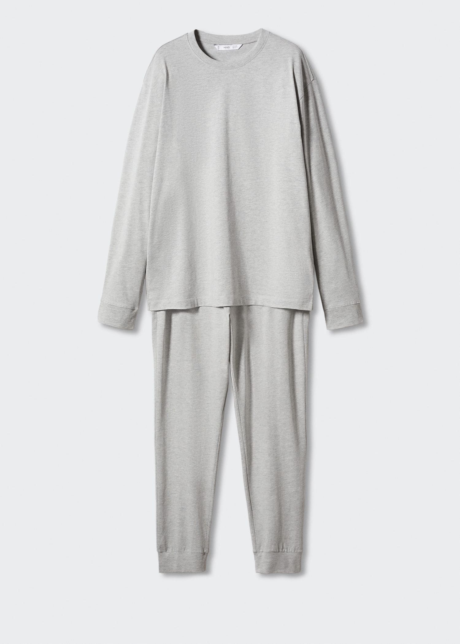 MANGO Cotton Pyjama Pack in Light Heather Grey | endource