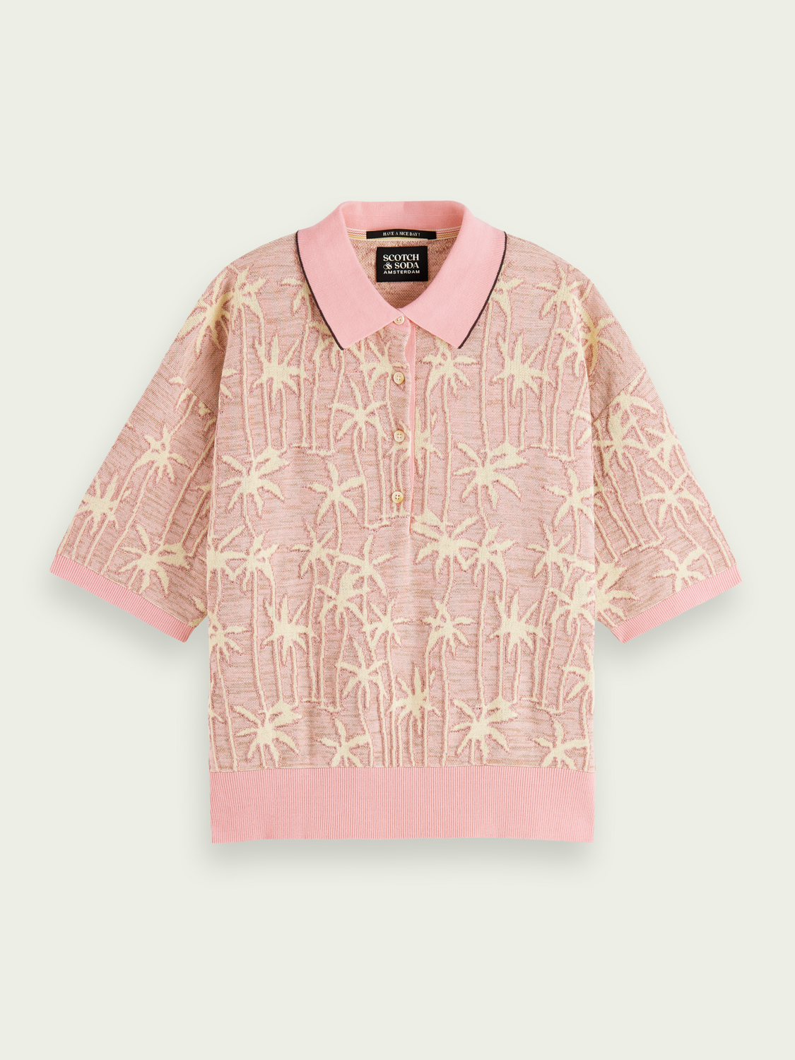 SCOTCH & SODA Jacquard Organic Cotton Top in Combo C | endource