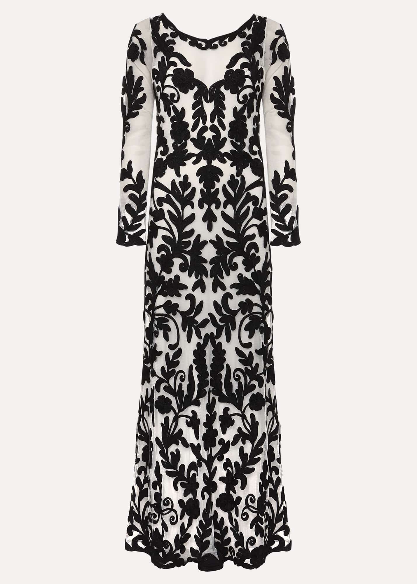 PHASE EIGHT Ria Tapework Dress in Black/White | endource