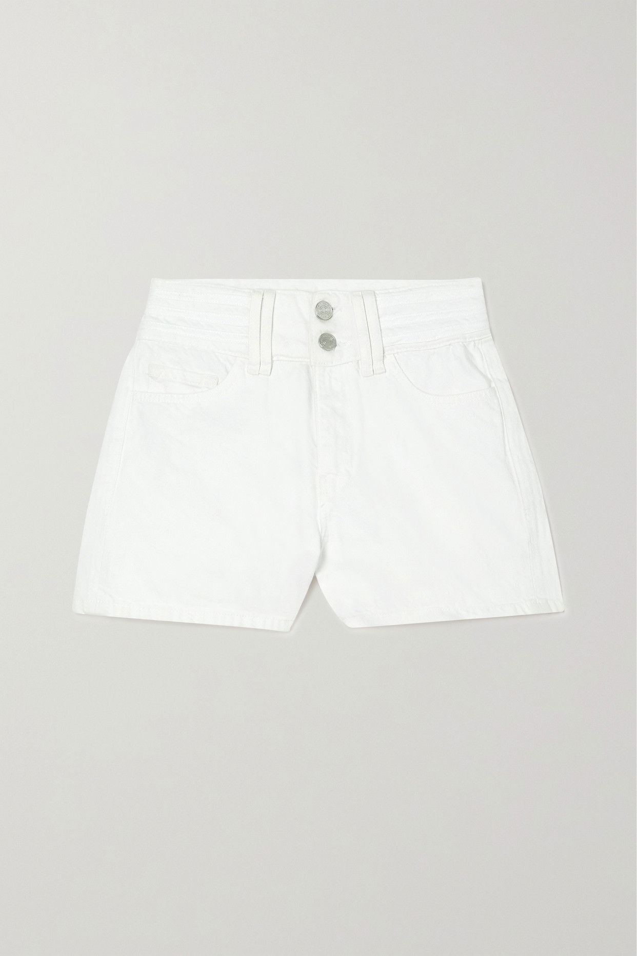 FRAME Denim Shorts in White | endource