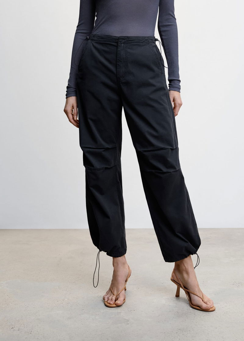 MANGO Parachute Pants in Charcoal | endource
