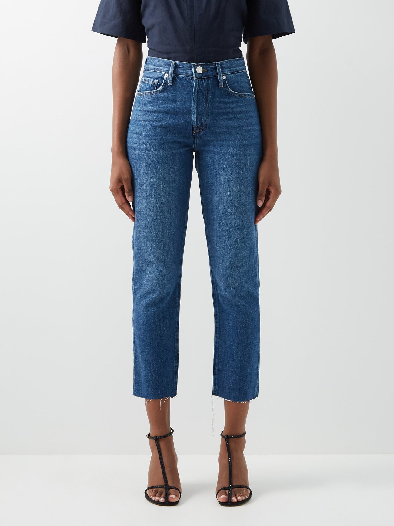 FRAME Le Original Straight-Leg Jeans in Blue | Endource