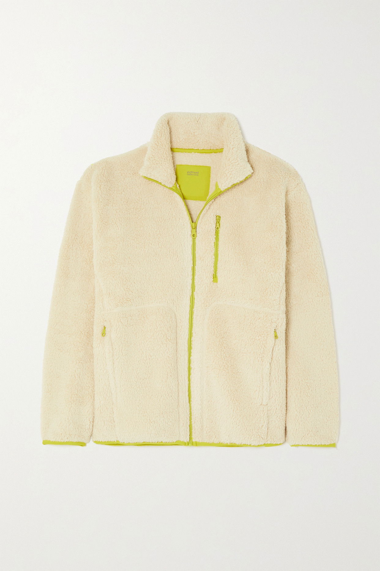 GIRLFRIEND COLLECTIVE Recycled-Fleece Jacket in Cream | Endource
