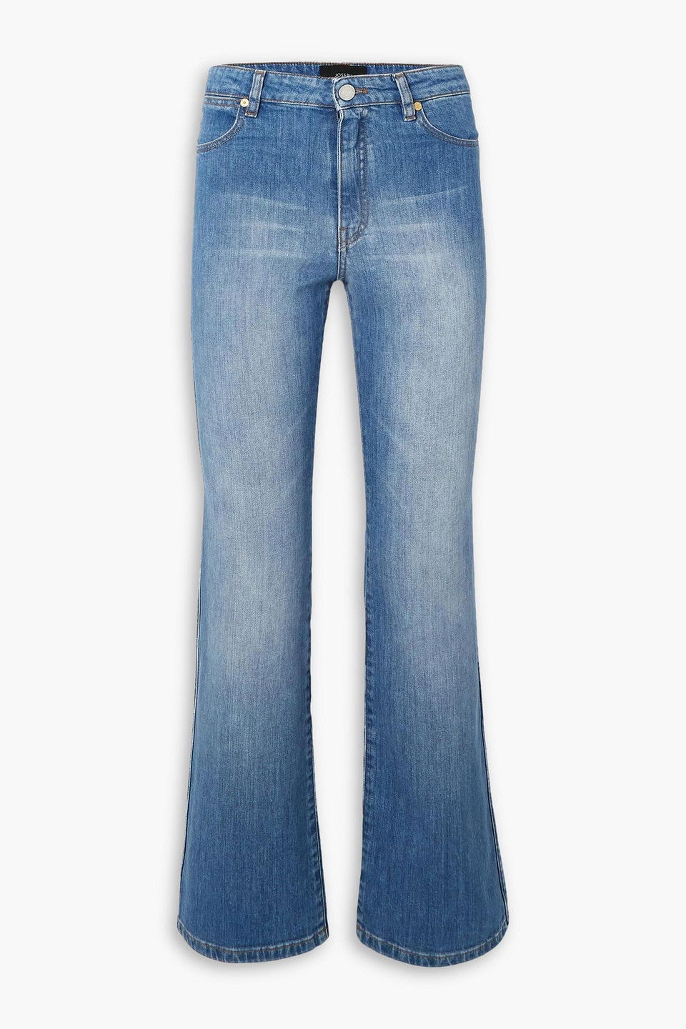 JOSEPH Duke Cropped High-Rise Flared Jeans in Blue | endource