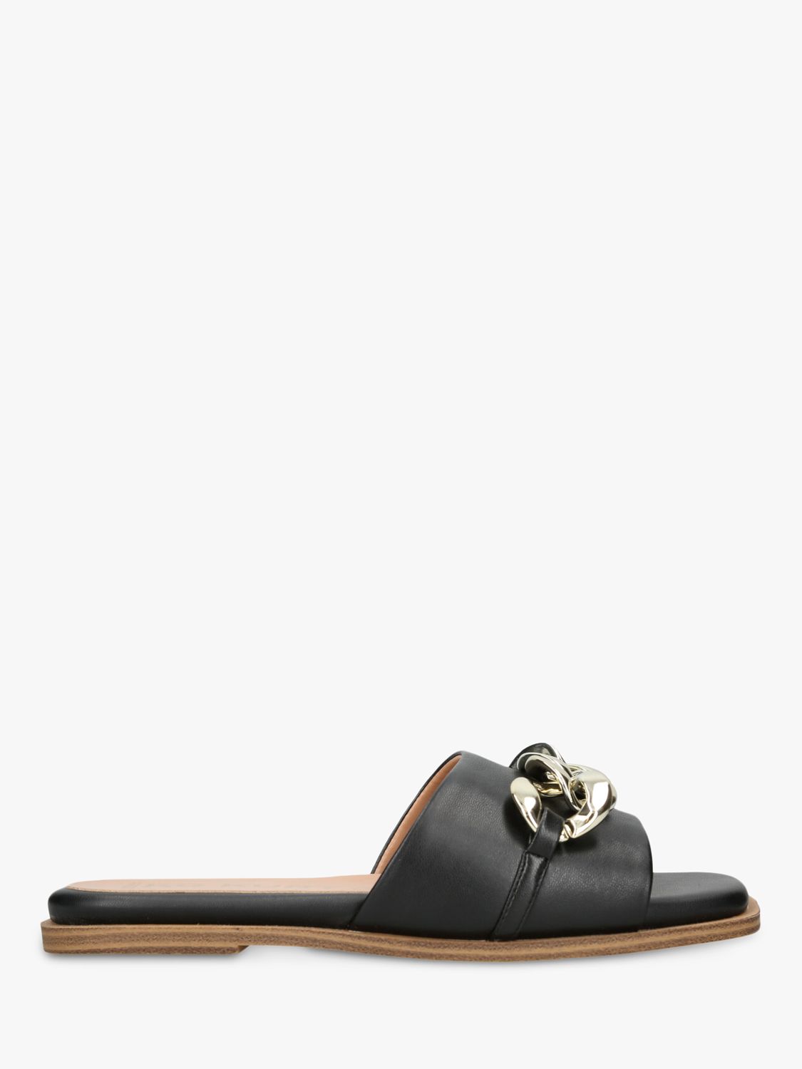 KG KURT GEIGER Raven Chain Detail Sliders in Black | Endource