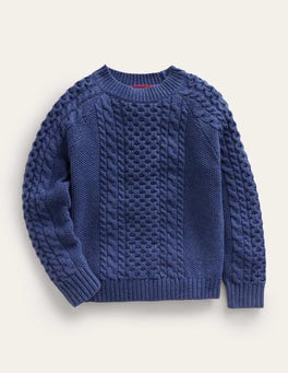 BODEN Heritage Cable in College Navy | Endource