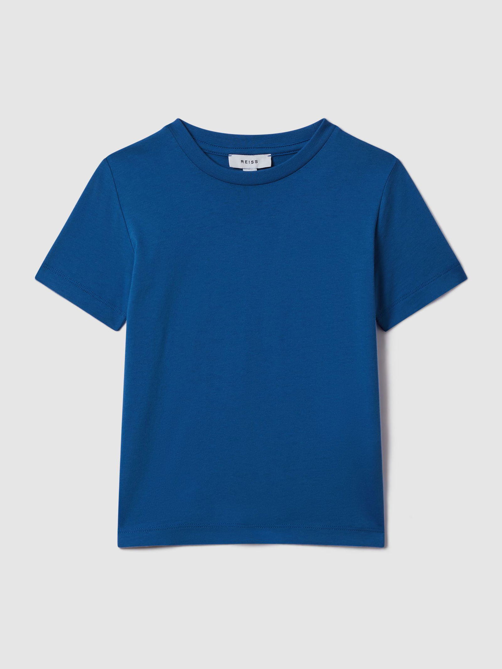 REISS Bless Crew Neck T-Shirt in Lapis Blue | endource