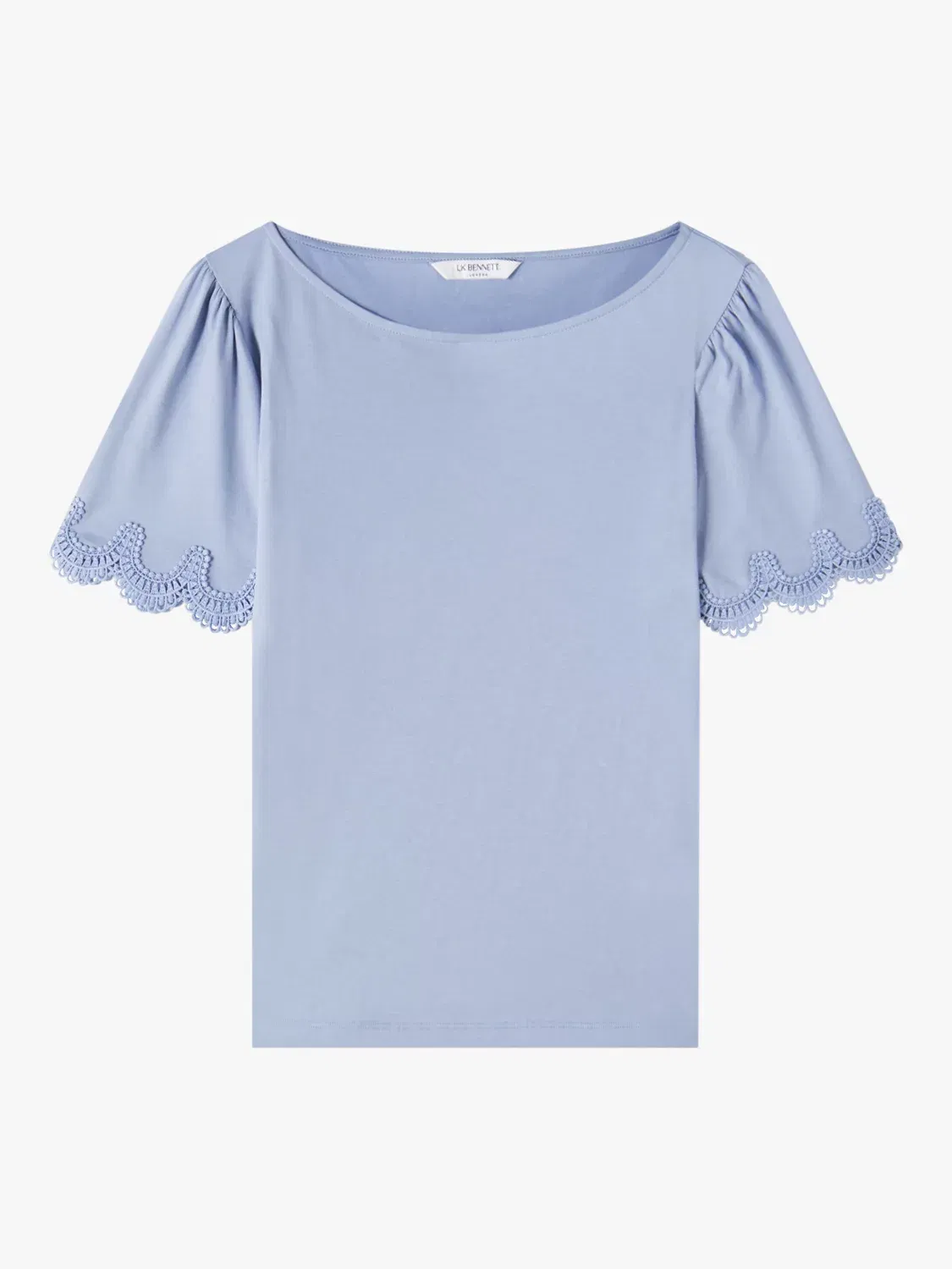 L.K. BENNETT Hannah Top in Blue Hyacinth | Endource