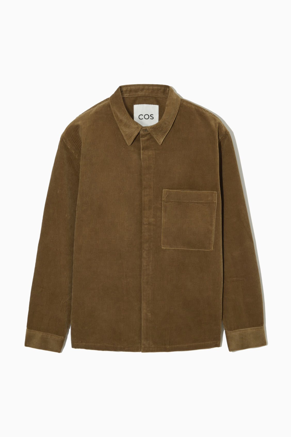 COS Regular-Fit Corduroy Overshirt in BROWN | endource