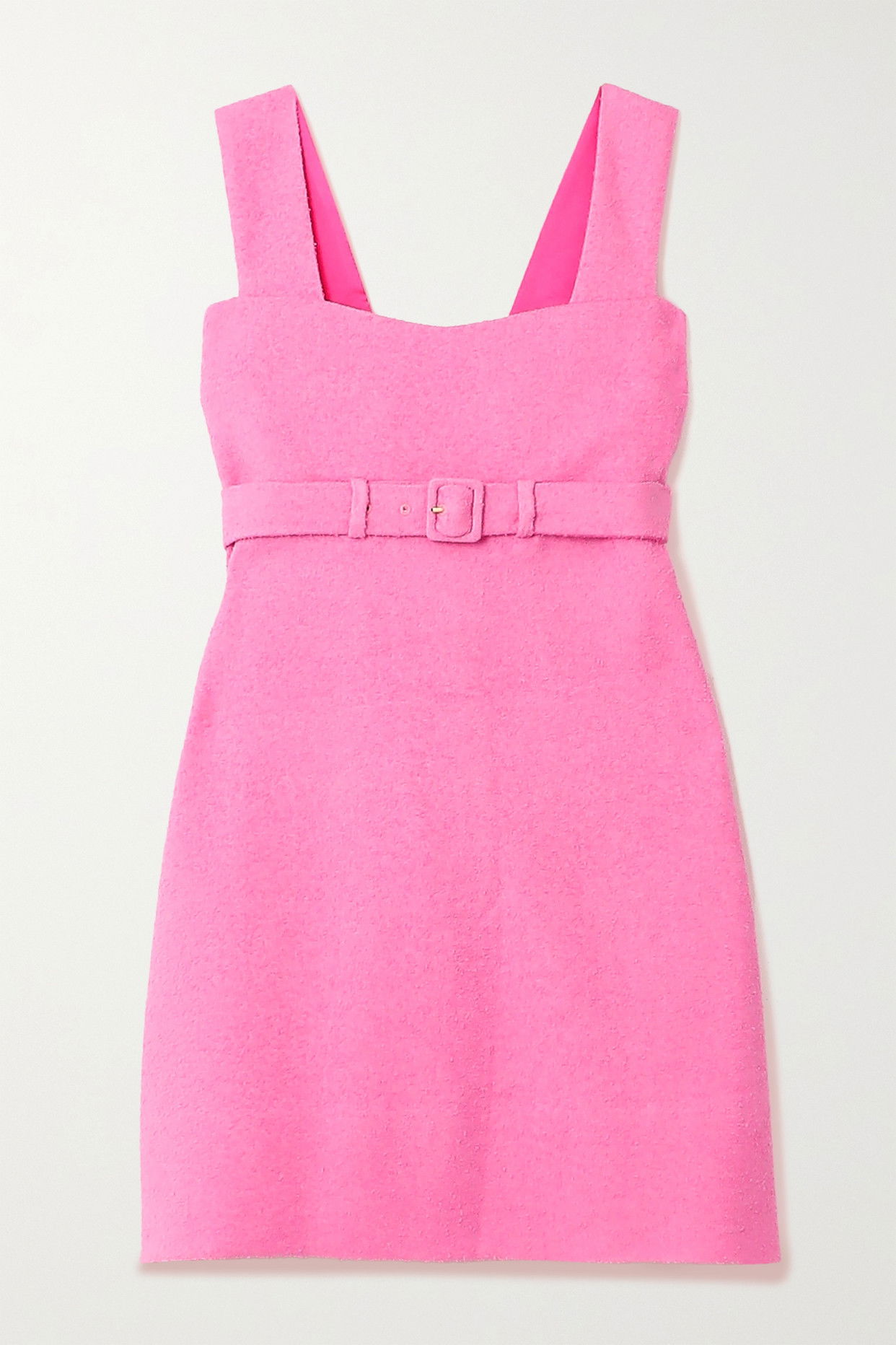 PATOU Belted Terry Mini Dress in Pink | endource