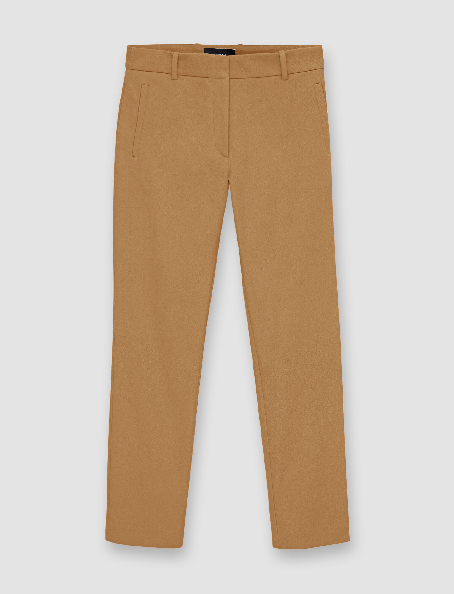 JOSEPH Gabardine Stretch New Eliston Trousers in Cassonade | endource