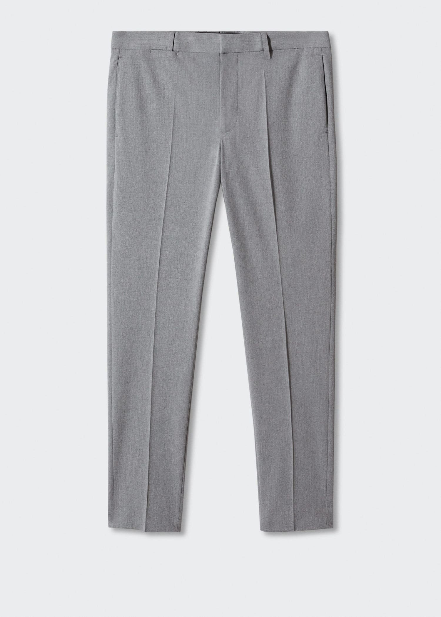 MANGO Super Slim Fit Suit Trousers in Grey | endource
