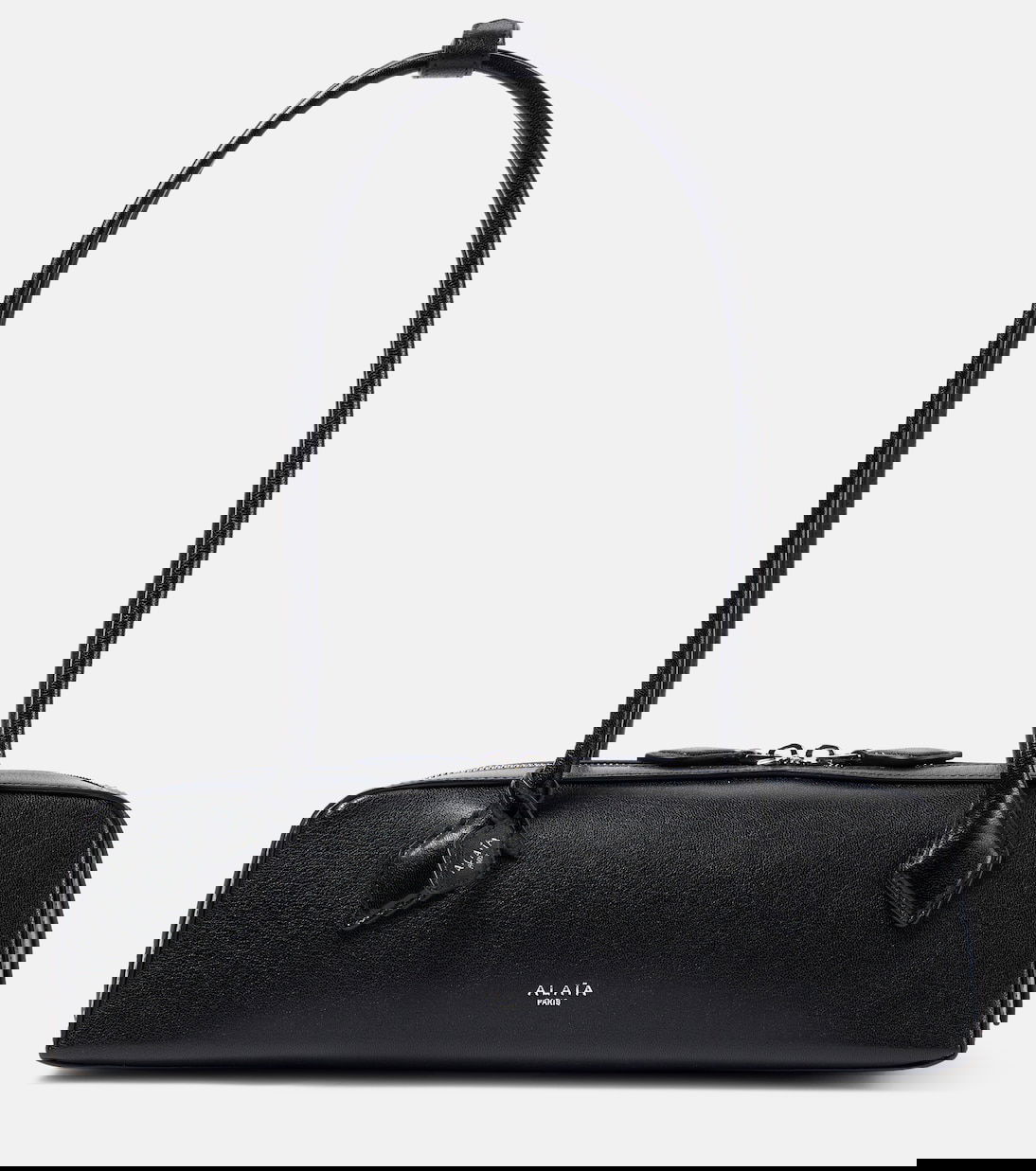 Alaïa Le Teckel Leather Shoulder Bag in Black | endource