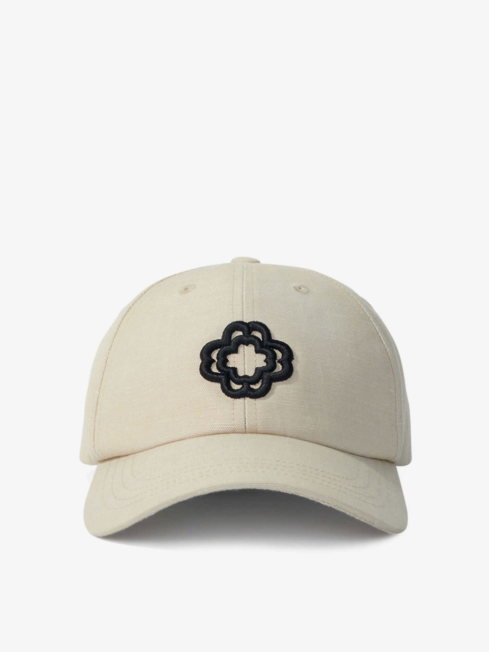 MAJE Logo-Embroidered Cotton Cap in BLANC | Endource