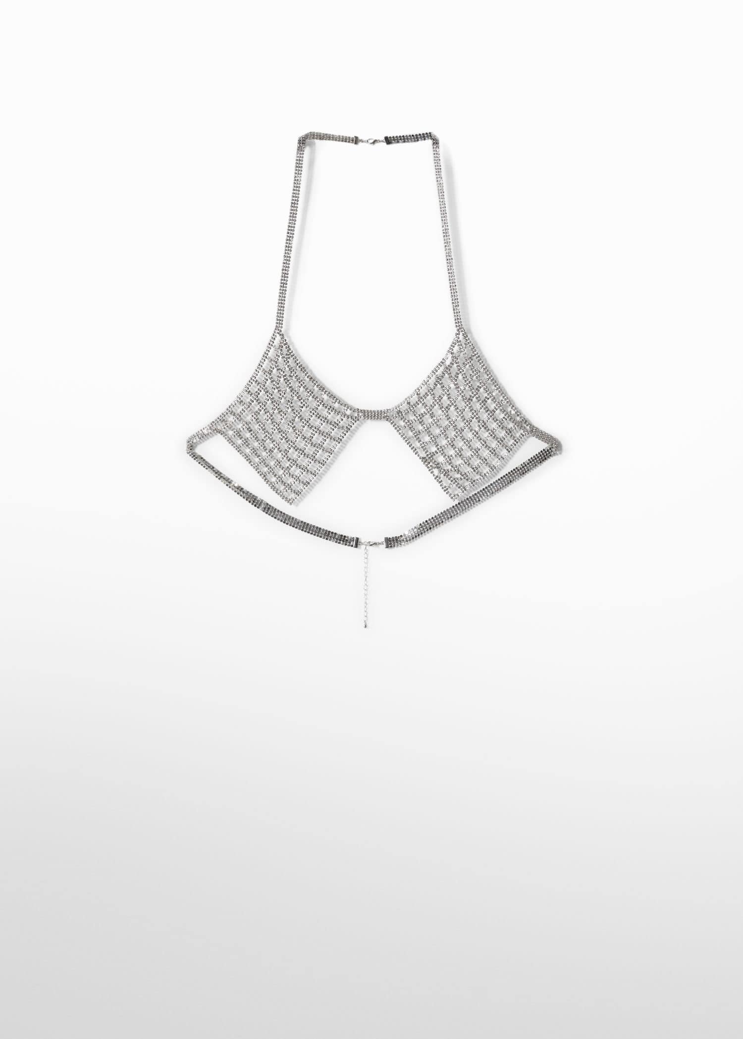 MANGO Strass Detail Bra in Silver | Endource
