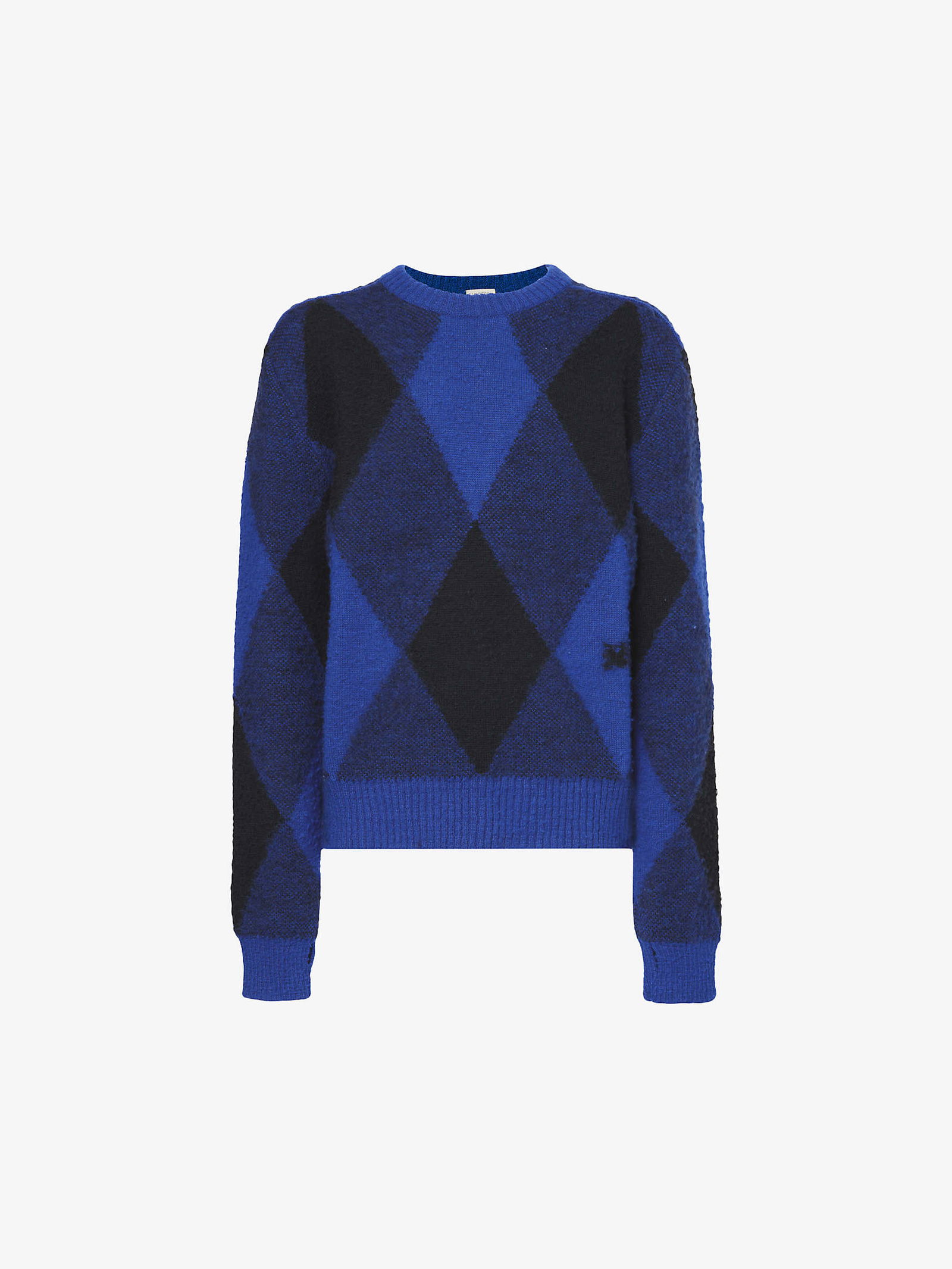 BURBERRY Diamond-Pattern Crewneck Jumper in Knight Ip Pattern | endource