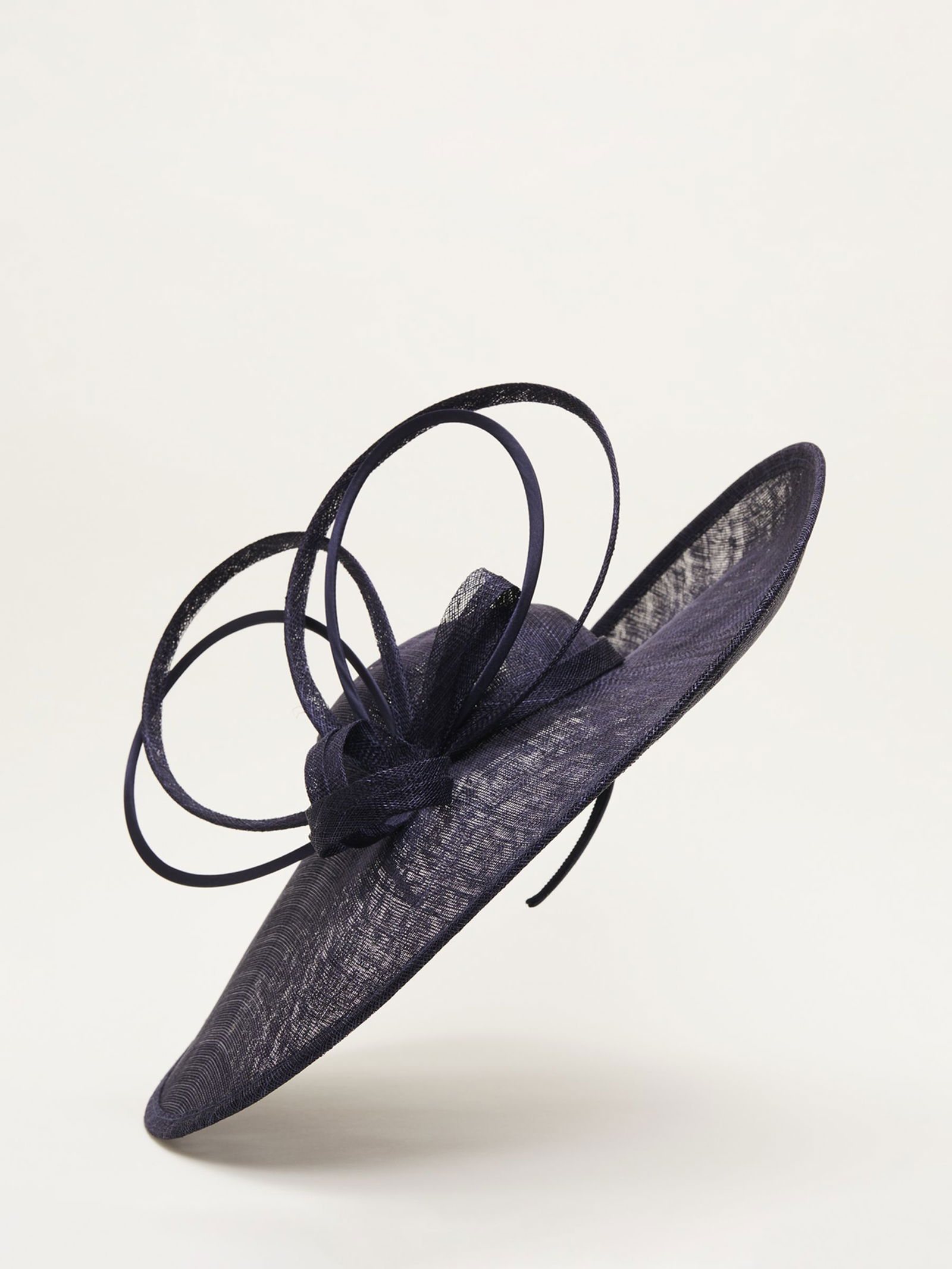 PHASE EIGHT Oversized Loop Disc Fascinator in Navy | endource