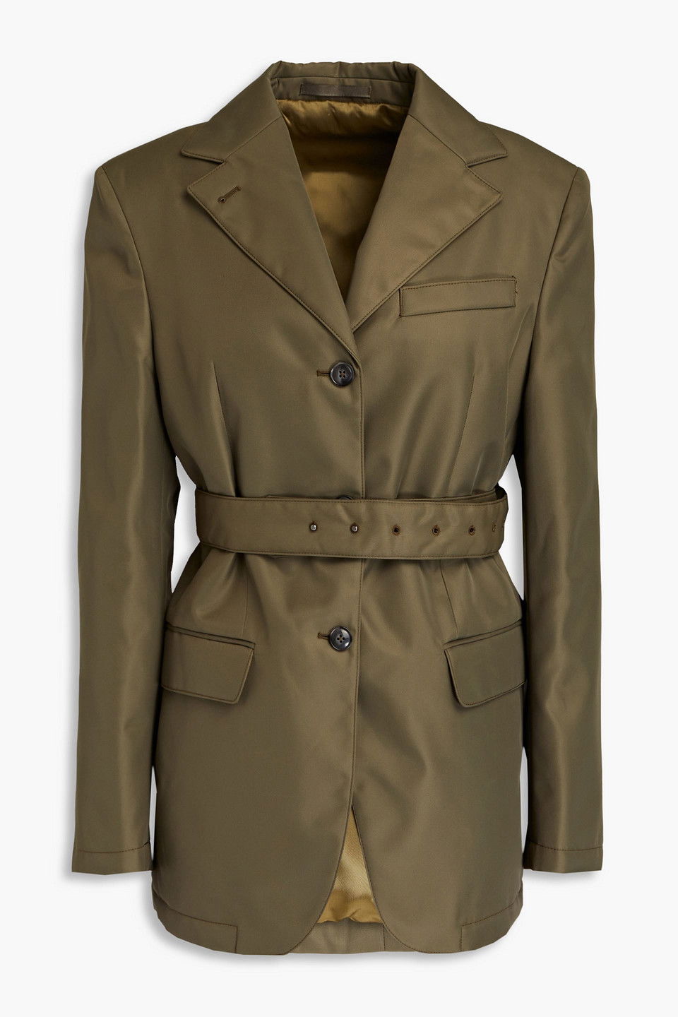 OFFICINE GÉNÉRALE Erica Mélange Felt Jacket in Green | Endource