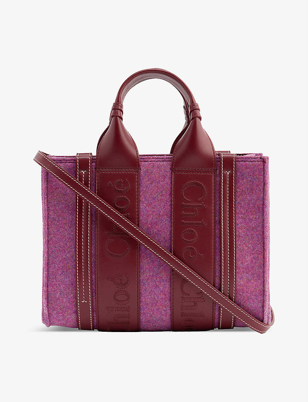 CHLOÉ Woody Small Woven And Leather Tote Bag | Endource