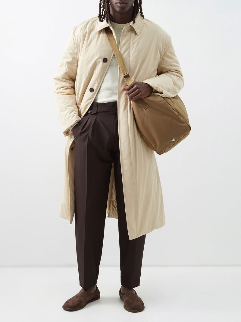 THE ROW Logan Nylon Holdall Bag in Beige | endource