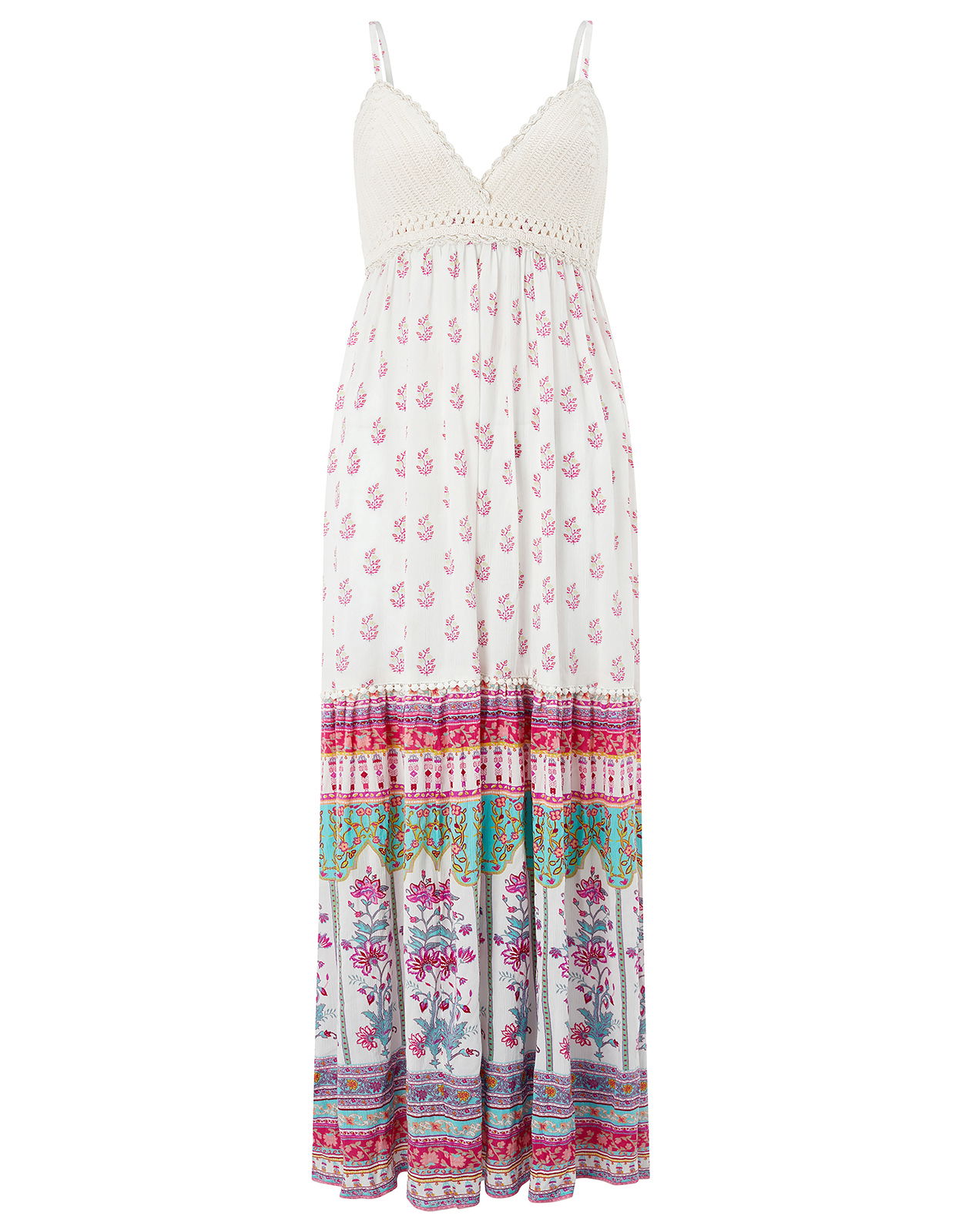 Monsoon Saffron Crochet Maxi Dress | Endource