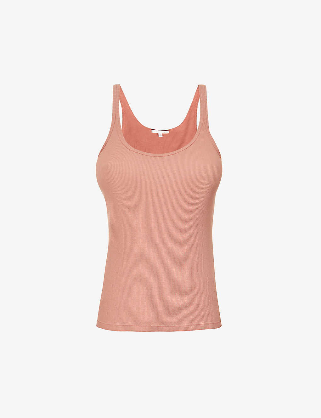 SKIN Raisa Scoop-Neck Ribbed Tank Top in CLAYPOT | endource