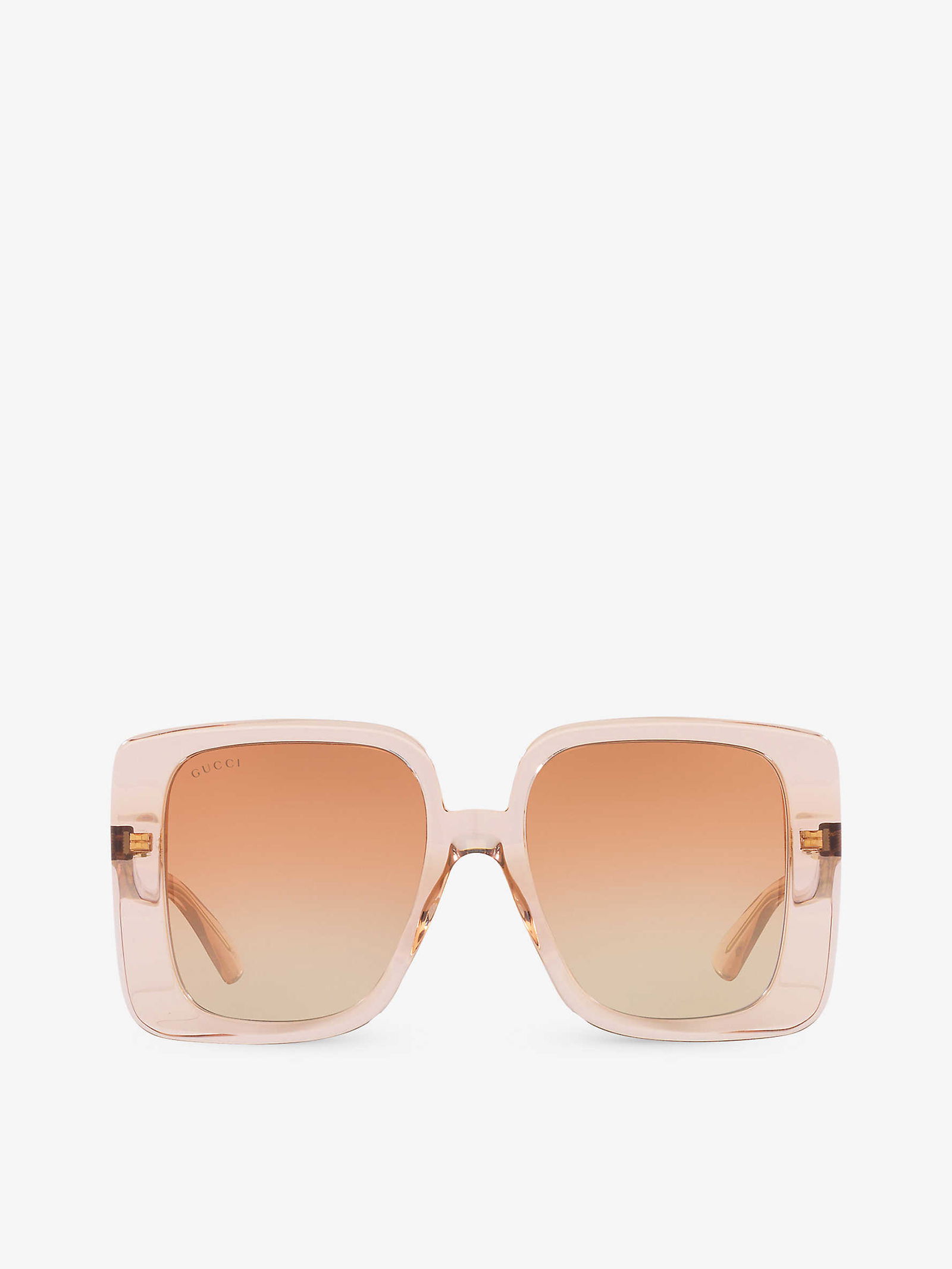 GUCCI GC002074 GG1314S Square-Frame Polyamide Sunglasses in CREAM ...
