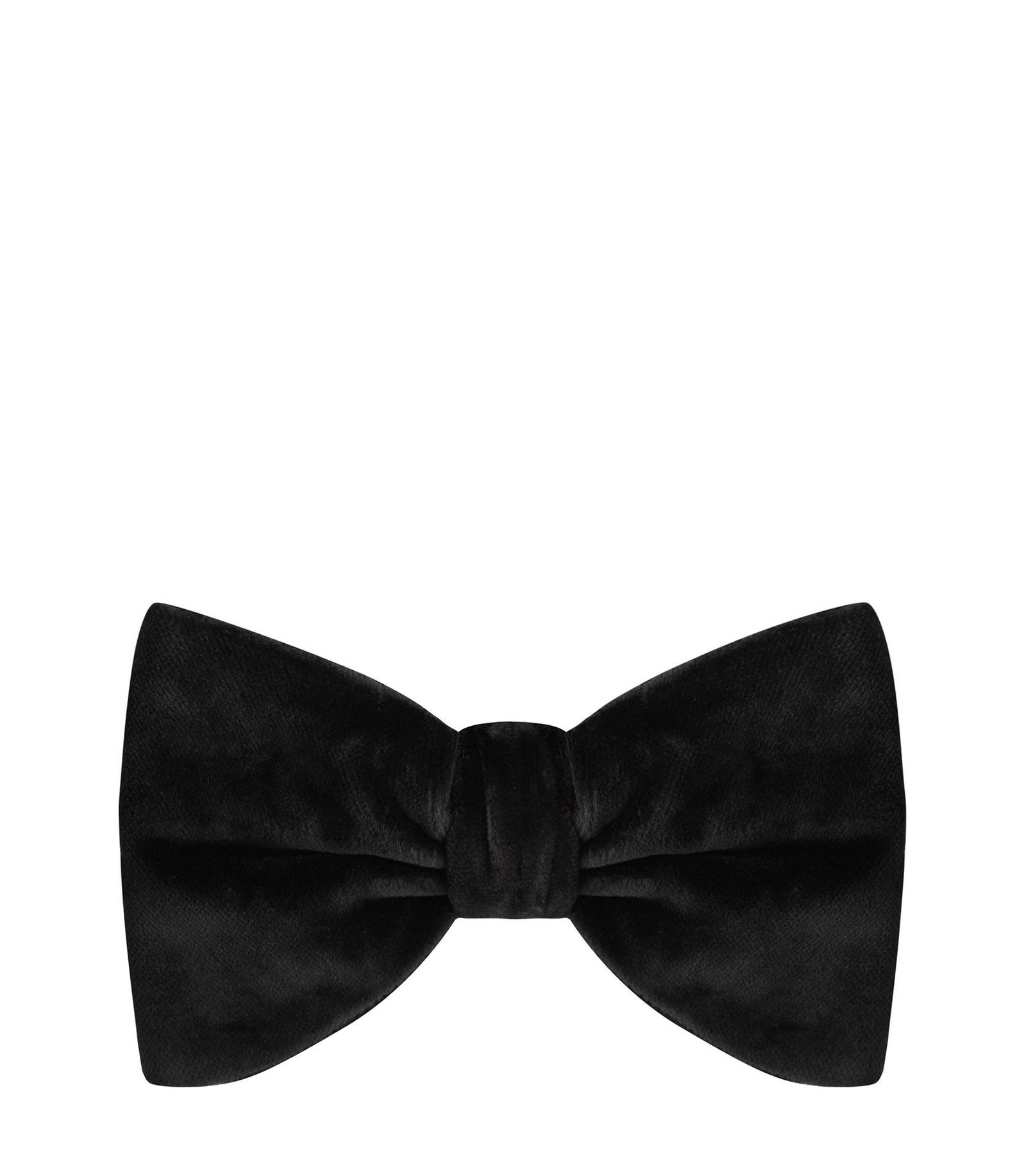 REISS Bryce Velvet Bow Tie in Black | endource