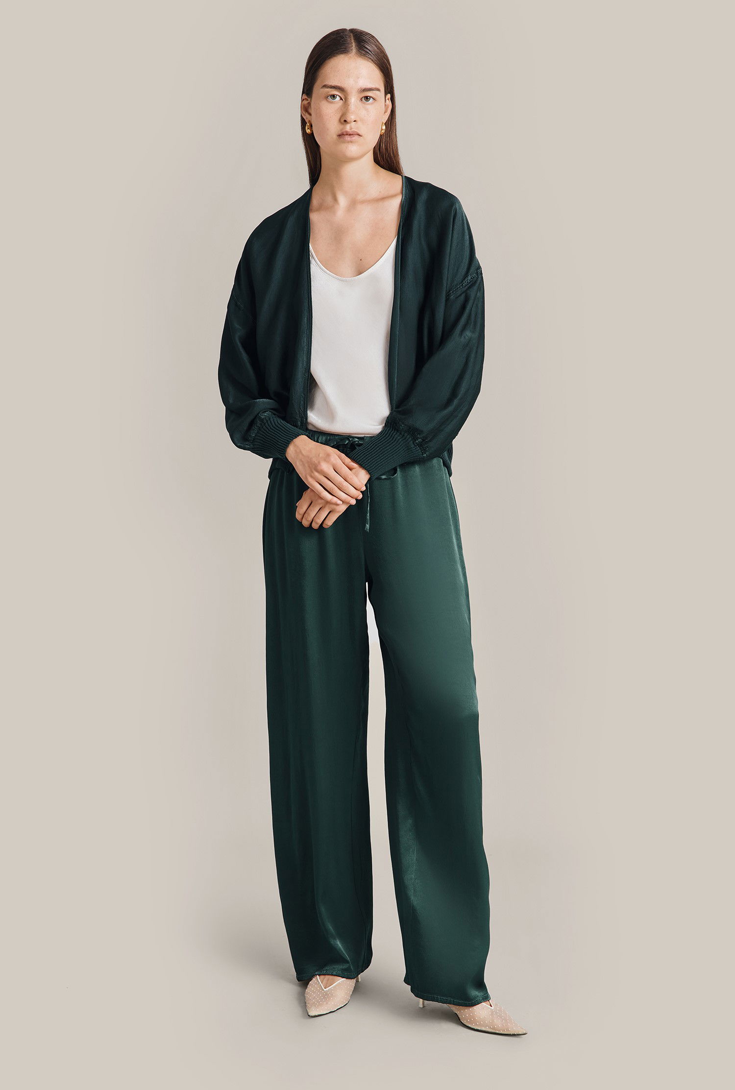 GHOST Anouk Satin Bomber Jacket | endource